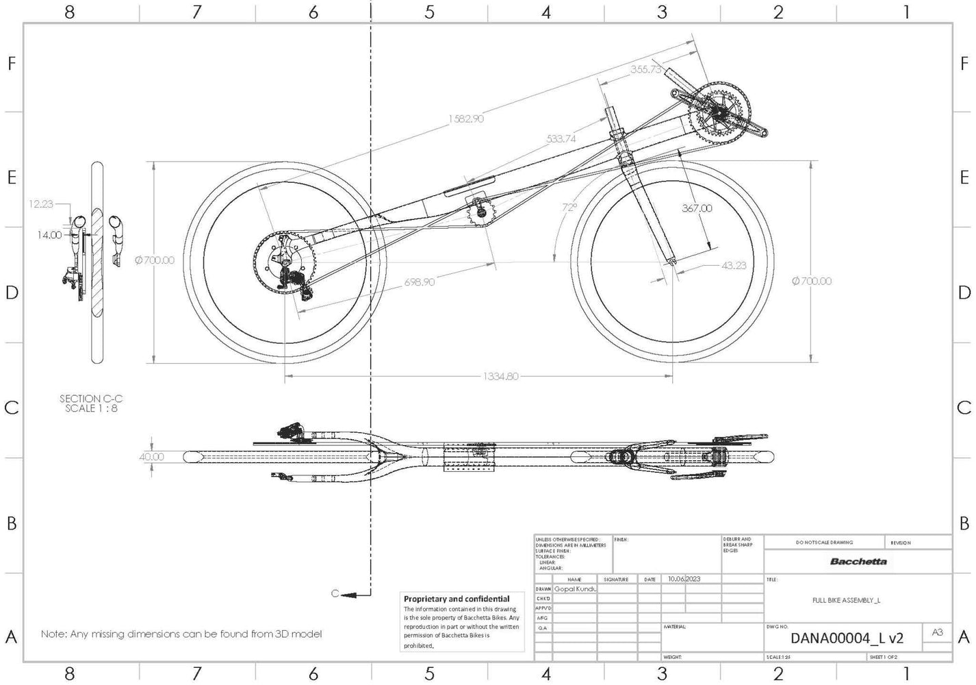 Carbon Aero Quattro Performance Recumbent Frameset – Bacchetta Bikes